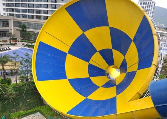 Fiber Glass Fun Water Slide Tornado Water Ride for Adults , 14.2m Height