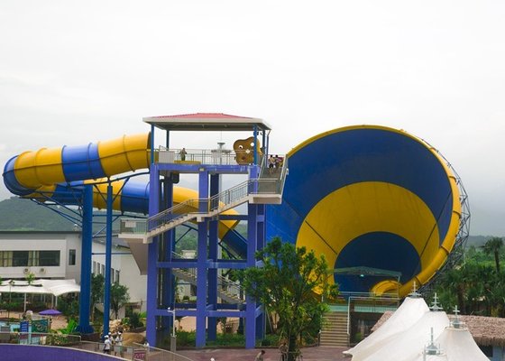 Fiber Glass Fun Water Slide Tornado Water Ride for Adults , 14.2m Height