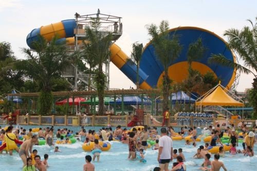 Funny Fiberglass Water Park Equipment Big Water Slides For Pools