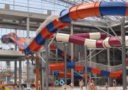 Funny Outdoor Water Play Equipment Blaster Slide Long For Large Aqua Amusement Park