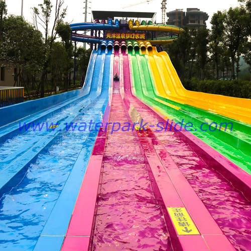 Colorful Aqua Water Park Slides Racing Water Slide Red / Yellow / Green / Blue