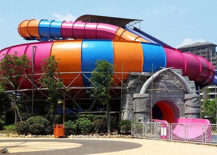 Giant Fiberglass Slide Space Bowl Water Slide for Amusement Park / Aqua Park