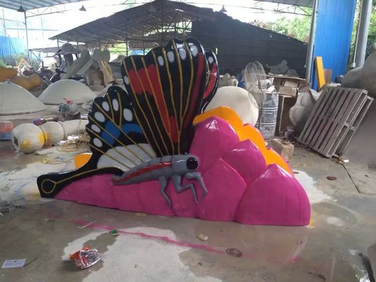 Customized Kids / Children Butterfly Fiberglass Water Slides , Water Playground