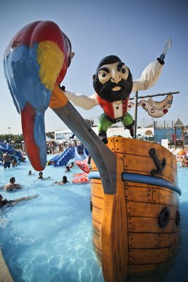 Fiberglass Pirate Ship Amusement Park Equipment For Spray Play