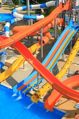 Aqua Park Swing Pool Fiberglass Water Slides Playground Equipment