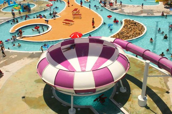 Huge Space Backyard Water Slides , Pink Cool Water Slides 18m