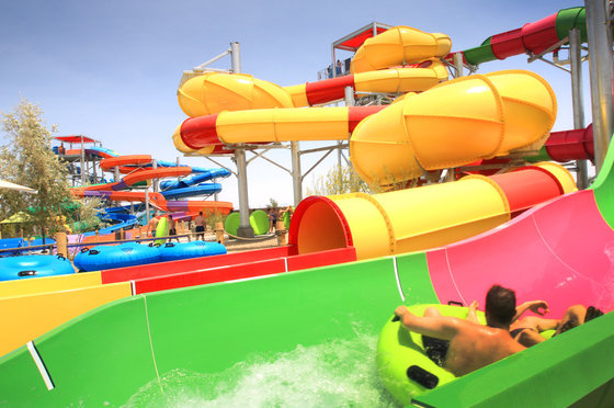 Theme Park Pool Water Slides / Intex Water Slide Thickness 6-8mm