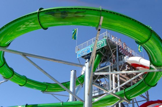 High - Speed Little Tikes Water Slide For Holiday Resort Green