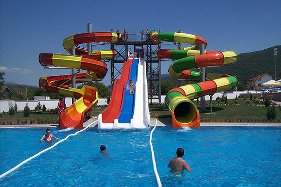 Rainbow Huge Water Slide Kids Water Slide Fiberglass Slide ISO9001