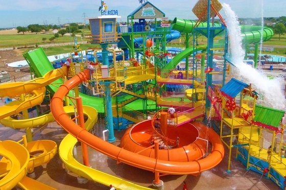 Orange Big Space Bowl Water Playground Equipment Funny Theme Park
