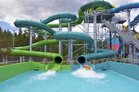 Largest Combination Adult Spiral Water Slide For Swimming Pool / Aqua Park
