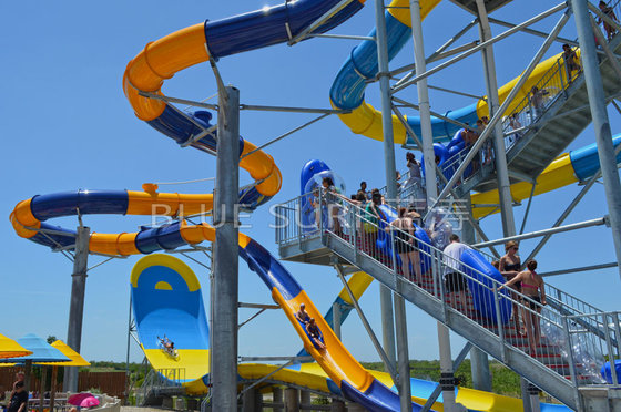 Boomerang Fiberglass Water Slides Outdoor Water Park Equipment