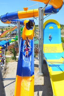 Boomerang Fiberglass Water Slides Outdoor Water Park Equipment