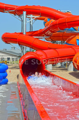Large Fiberglass Water Slides Wonderful Open / Close Spiral Slides