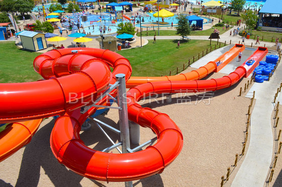 Large Fiberglass Water Slides Wonderful Open / Close Spiral Slides