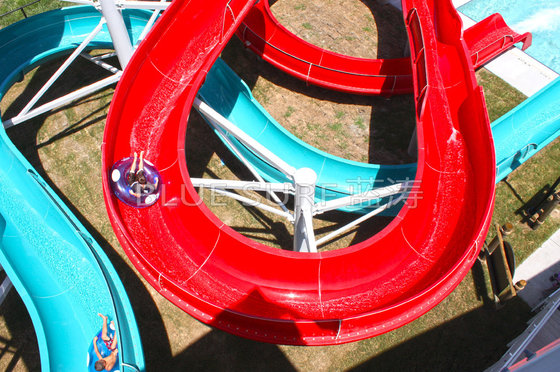 Large Fiberglass Water Slides Wonderful Open / Close Spiral Slides