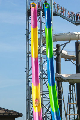 Rainbow Freefall Fiber Glass Water Slides for Swimming Pool Water Park