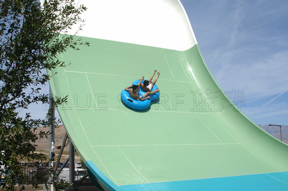 Family Raft Floating Water Boomerango Slide Green Fiber Glass
