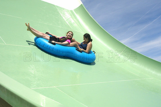 Family Raft Floating Water Boomerango Slide Green Fiber Glass