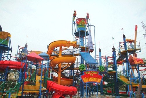 Wizard Paradise 304 Stainless Steel Water Park Playground 45 * 40 M For Kids