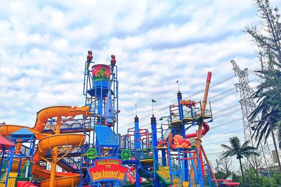 Wizard Paradise 304 Stainless Steel Water Park Playground 45 * 40 M For Kids
