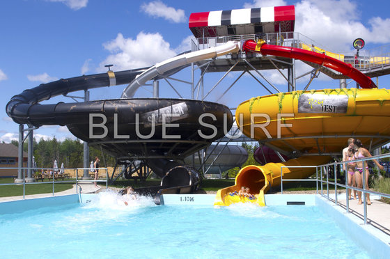 15 - 20 Meter Height Fiberglass Water Slides Two Space Bowl For Water Park