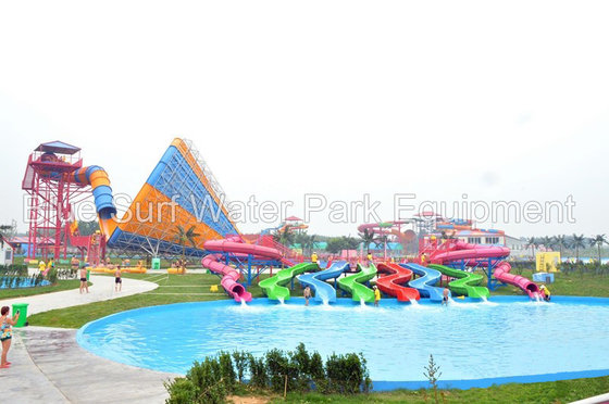 Shandong 100,000 M2 Water Park Fiberglass Water Slide  Water Park Equipment