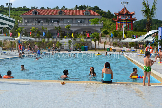 China Guangxi  30,000 Fiberglass  Water Slide / Wave Pool  / Family Water Playground Water Park