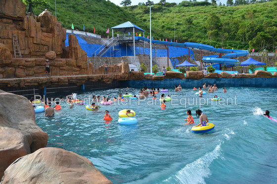 China Guangxi  30,000 Fiberglass  Water Slide / Wave Pool  / Family Water Playground Water Park