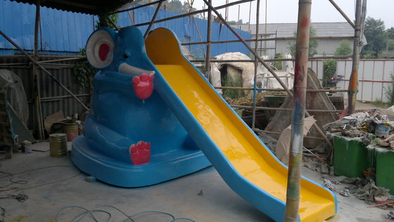 Custom Fiber Glass Childrens Animal Water Slide With Mouth Slide
