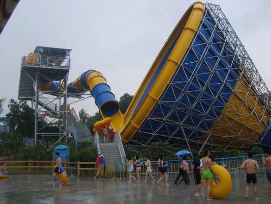 Custom Huge Tornado Water Slide , Adult Hurricane Water Slide For Water Amusement