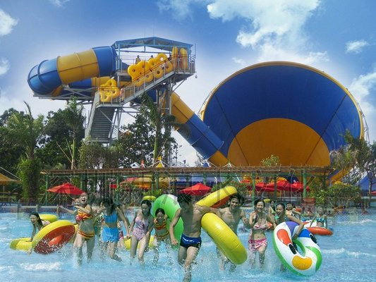 Custom Huge Tornado Water Slide , Adult Hurricane Water Slide For Water Amusement