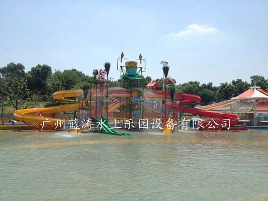 Aqua Park Giant Water Playground Equipment With Water House / Water Slide