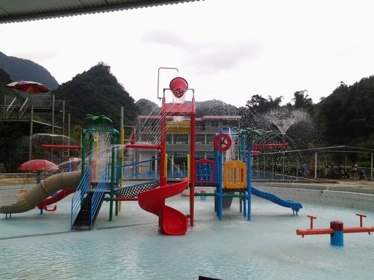 Outdoor Water Playground With Commercial Spiral Water Slide