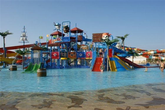 Pirate Style Water Playground Equipments With fiberglass water slide and water toys