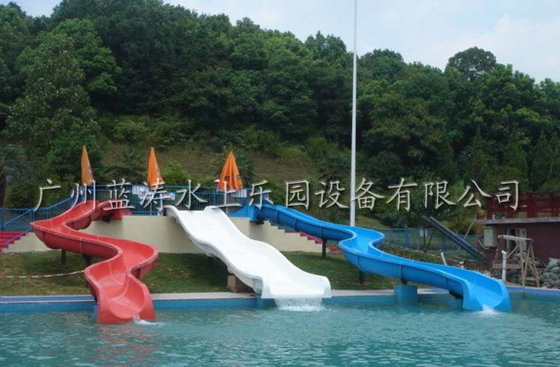 3 Lines Kid Water Slides Custom Commercial Water Slides Water Entertainment
