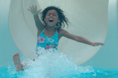 Swimming Pool Kid Water Slides Fiber Glass Open Flume Water Slide