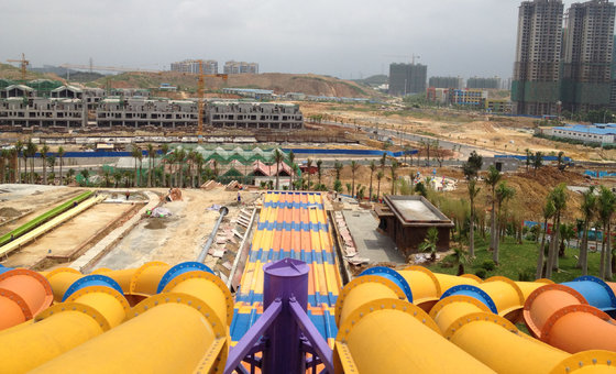 8 Lines Fiberglass Water Slide Super Octopus Spiral Racer Water Slide