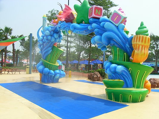 Water Theme Park Rainbow Water Entrance W6 * H3m Aqua Waterfall