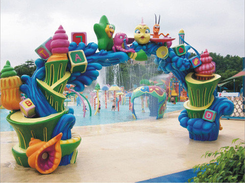 Water Theme Park Rainbow Water Entrance W6 * H3m Aqua Waterfall