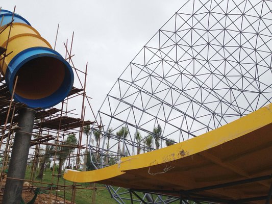 Huge Tornado Water Slide Fiberglass Water Slides For Aquasplash
