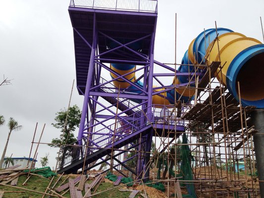 Huge Tornado Water Slide Fiberglass Water Slides For Aquasplash