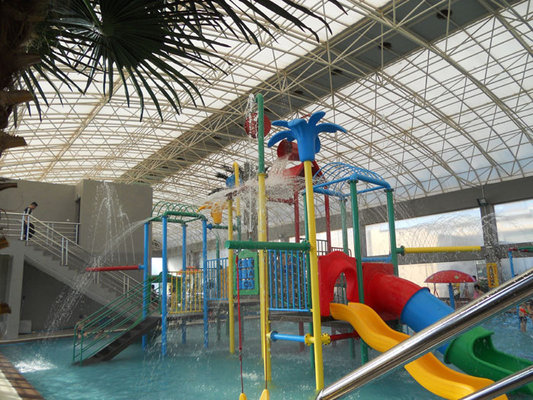 Shaded Water Park Equipments With Roof , Theme Water Park For Kids And Adults