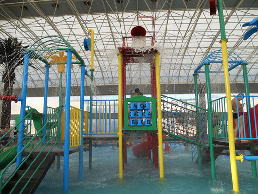 Shaded Water Park Equipments With Roof , Theme Water Park For Kids And Adults