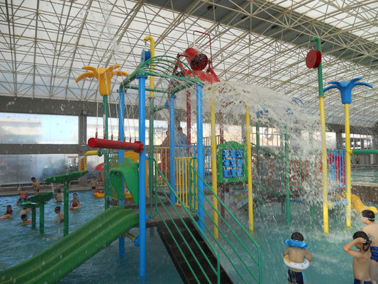 Shaded Water Park Equipments With Roof , Theme Water Park For Kids And Adults