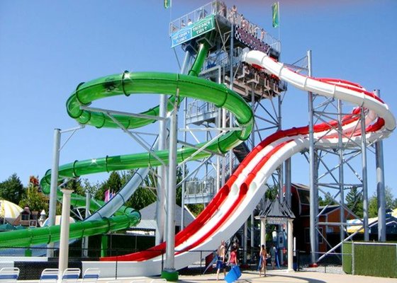 Closed Tube Water Slide Fiber Glass Spiral Water Slides For Water Park Playground