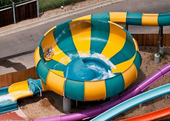 Outdoor Kids Swimming Pool Water Slide Fiberglass Bowl Slide For Summer Entertainment