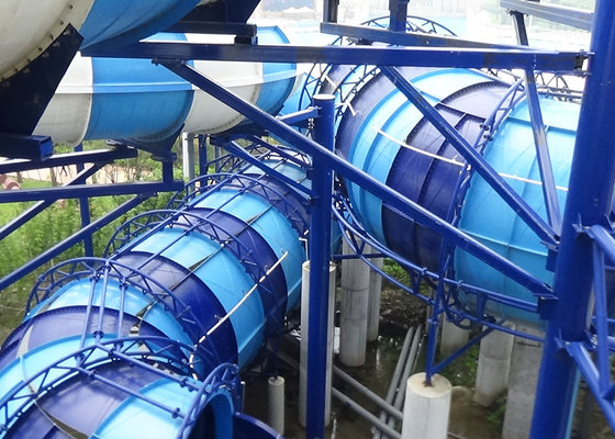 Extreme Outdoor Big Raft Fiberglass Adult Water Slide For Water Park