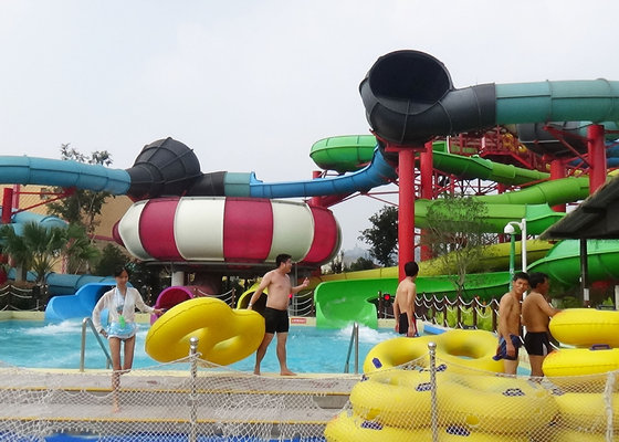 Big Combination Fiberglass Adult Water Slide High Speed For Water Park