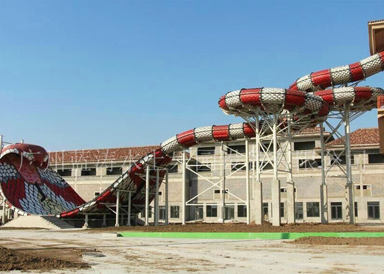 Snake Style Adult Water Slides , Water Park Equipment For attractions